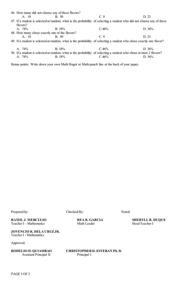 4th quarter-math-10 | DOCX