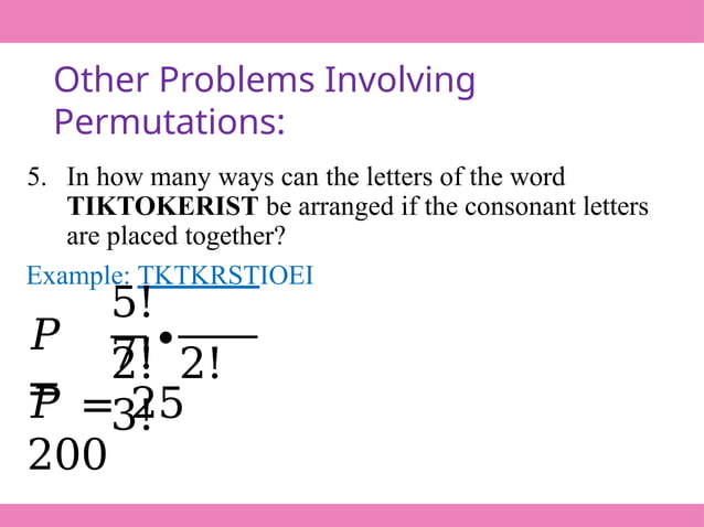 Permutation Grade 10 Mathematics 4th Quarter | PPT