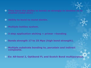 4th 5th 6th generation of bonding agents | PPTX