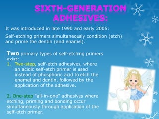 4th 5th 6th generation of bonding agents | PPTX