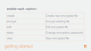 Managing sensitive data with Ansible vault | PPT