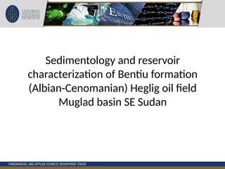 Sedimentology and reservoir characterization of Bentiu formation ...