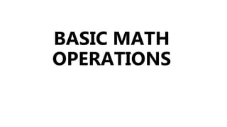 4th basic math operations activity | PPTX