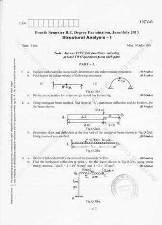 4th semester Civil Engineering (2013-June) Question Papers | PDF
