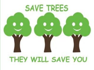 save trees PowerPoint Templates to promote environmental awareness and ...