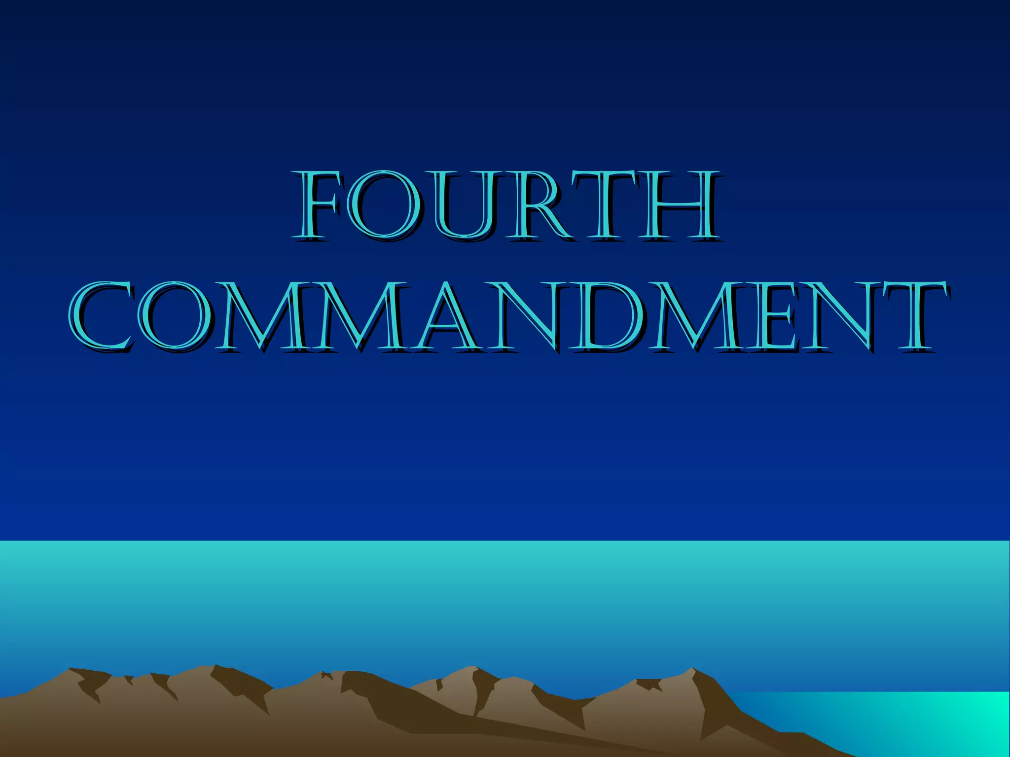 4th commandment (family) | PPT