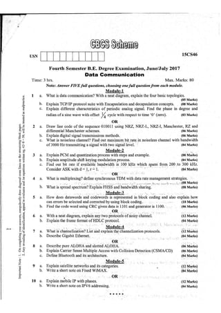 4th semester VTU Computer Science & Information Science CBCS scheme ...