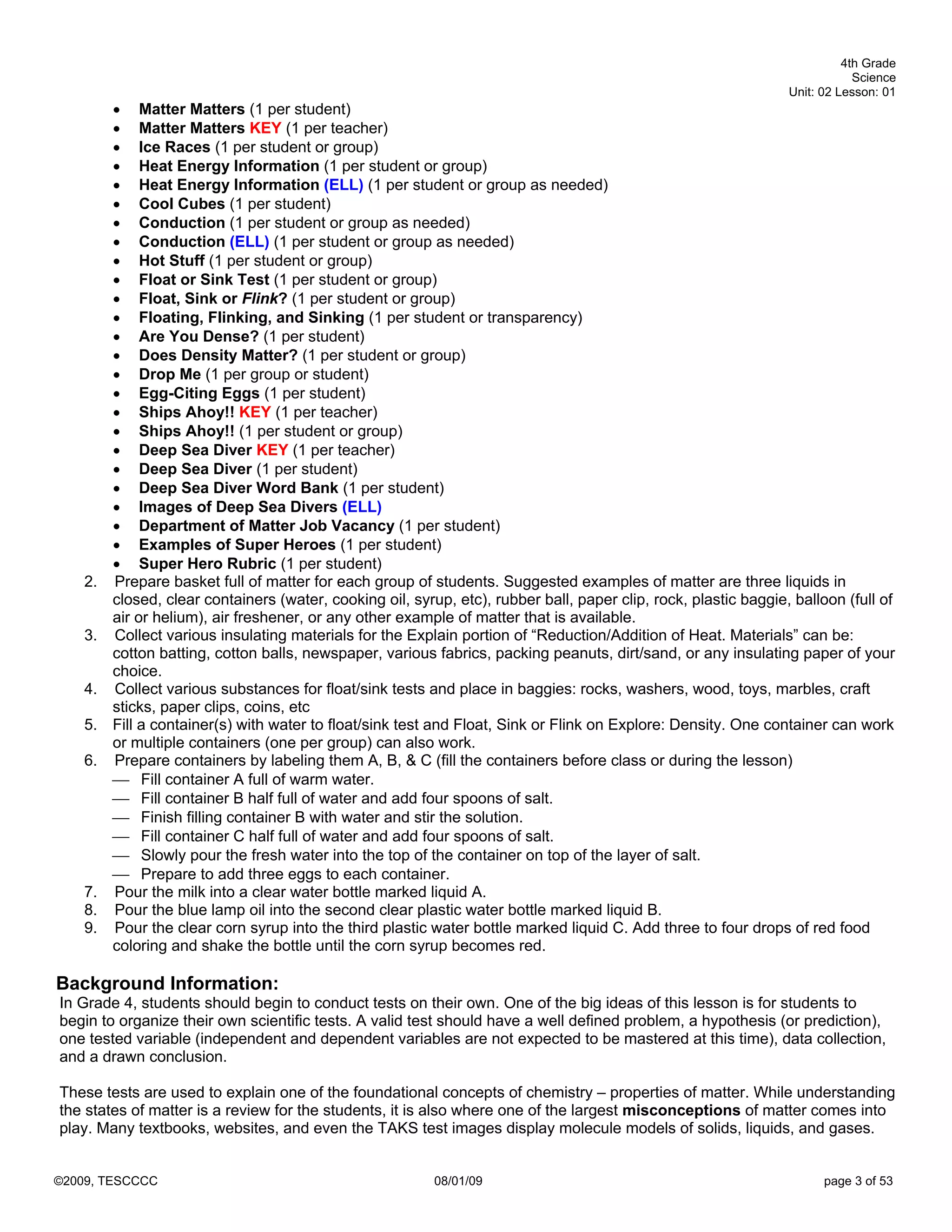 4th cscope sci_matter_matters | PDF