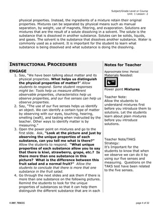 4th cscope sci_mixtures_and_solutions | PDF