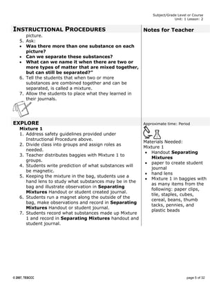 4th cscope sci_mixtures_and_solutions | PDF