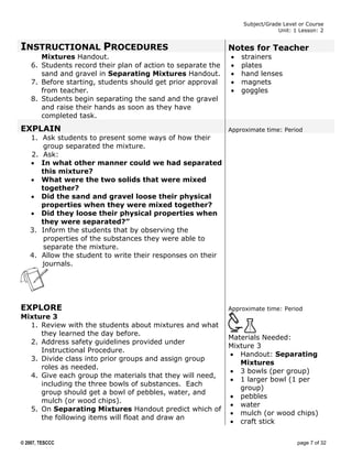 4th cscope sci_mixtures_and_solutions | PDF