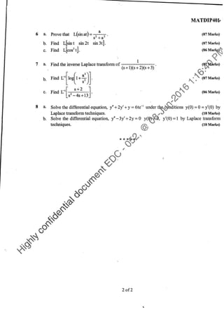 4th semester VTU BE CS & IS question papers July 2016 | PDF