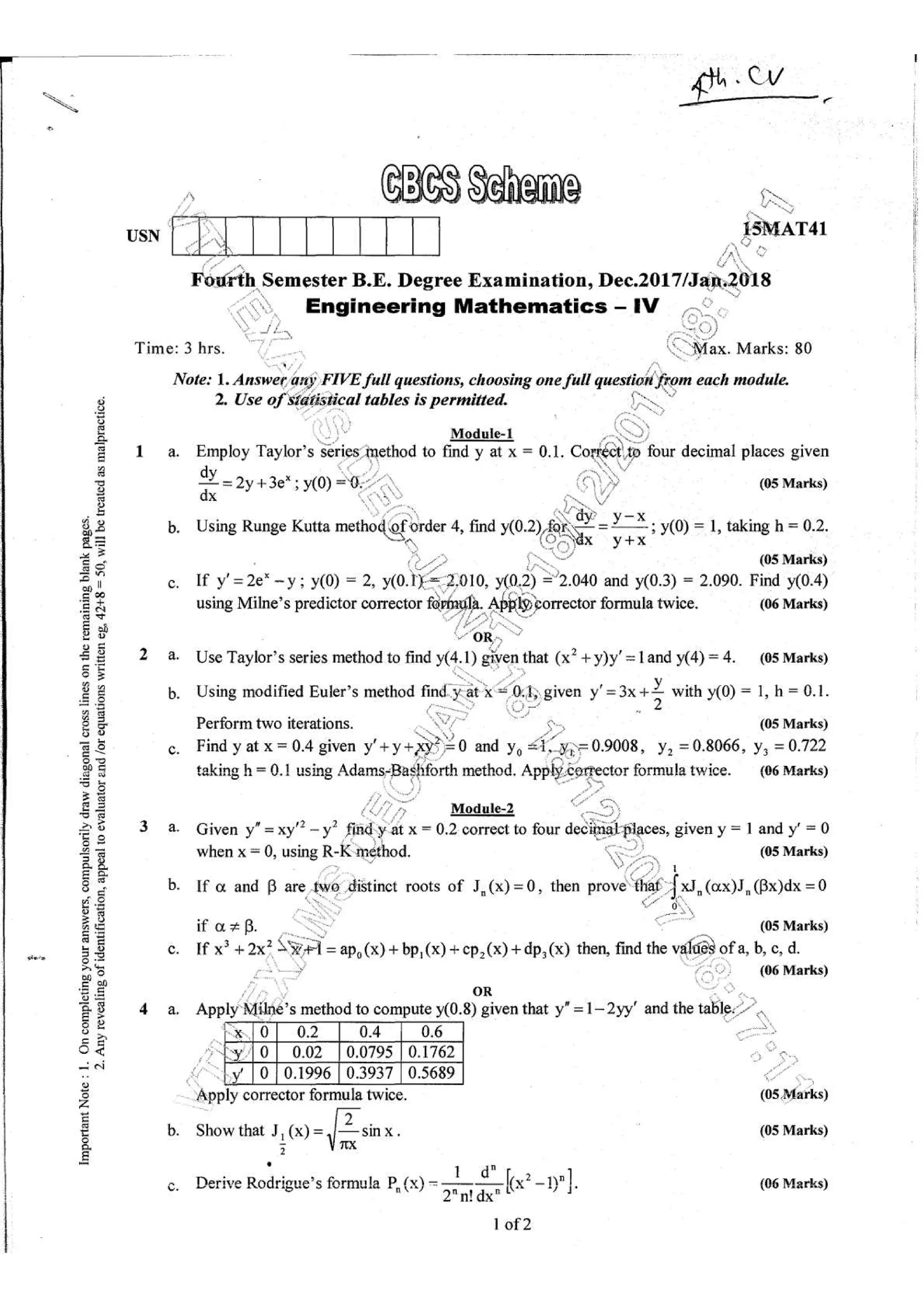4th semester VTU Civil Engineering CBCS scheme till jan 2018 | PDF