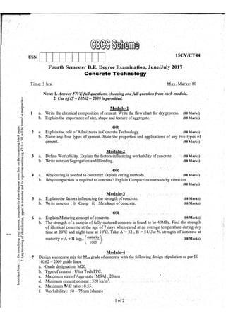 4th semester VTU Civil Engineering CBCS scheme till jan 2018 | PDF ...