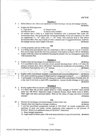 4th semester VTU Civil Engineering CBCS scheme till jan 2018 | PDF