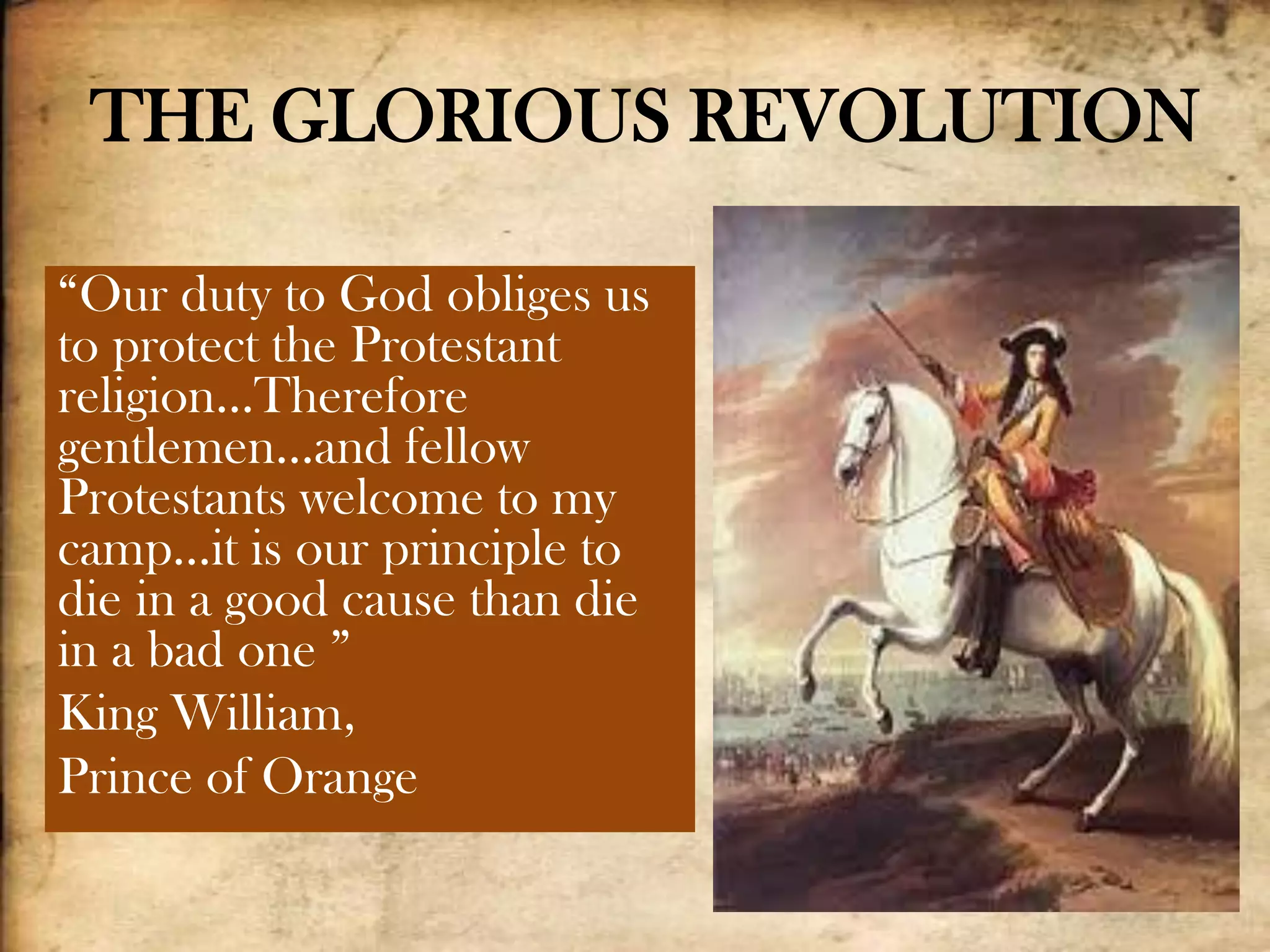 The Glorious Revolution; England's Bloodless Coup | PDF