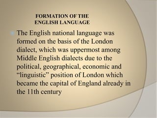 MIDDLE ENGLISH LANGUAGE | PPTX