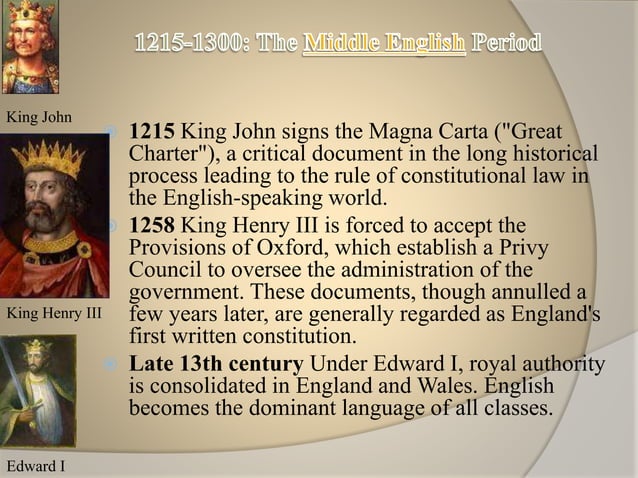 MIDDLE ENGLISH LANGUAGE | PPTX