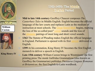 MIDDLE ENGLISH LANGUAGE | PPTX