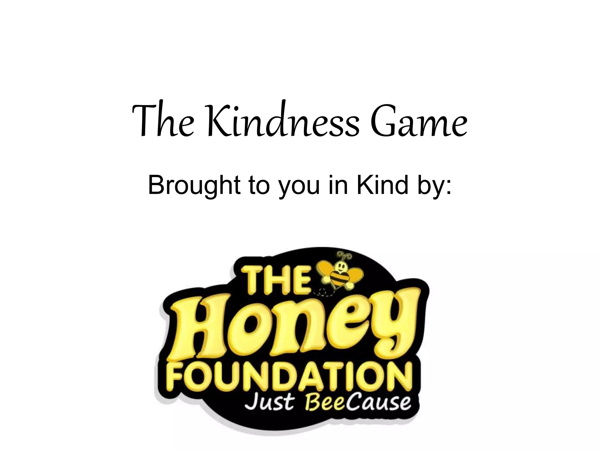 4- Preschool The Kindness Game | PPT