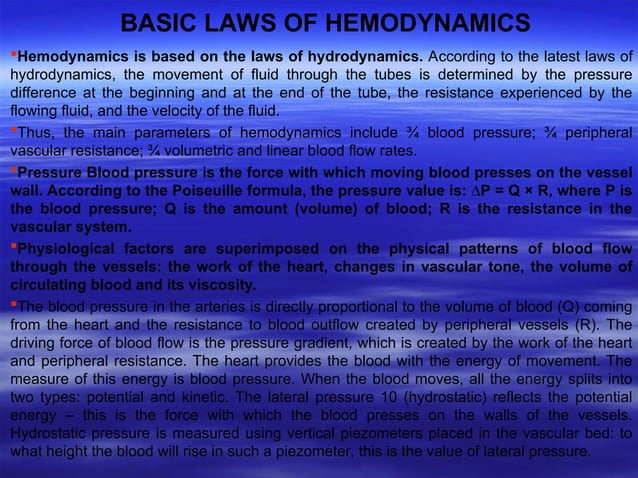 №4_The main indicators and patterns of hemodynamics. Classification and ...