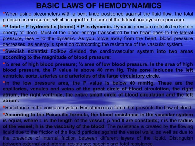 №4_The main indicators and patterns of hemodynamics. Classification and ...