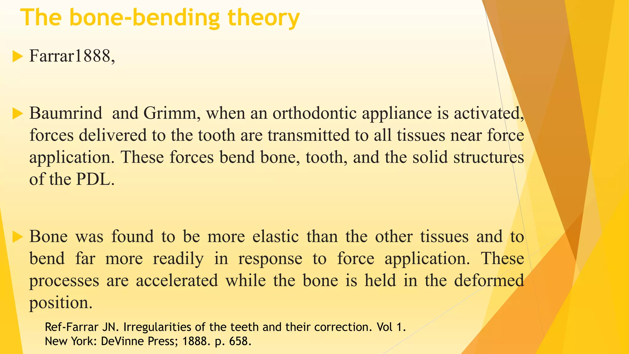 theories of tooth movement | PPTX