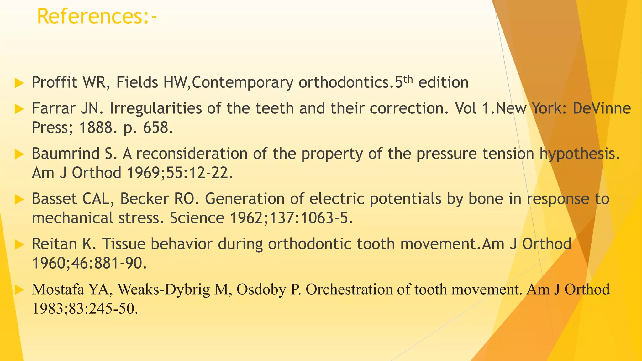 theories of tooth movement | PPTX