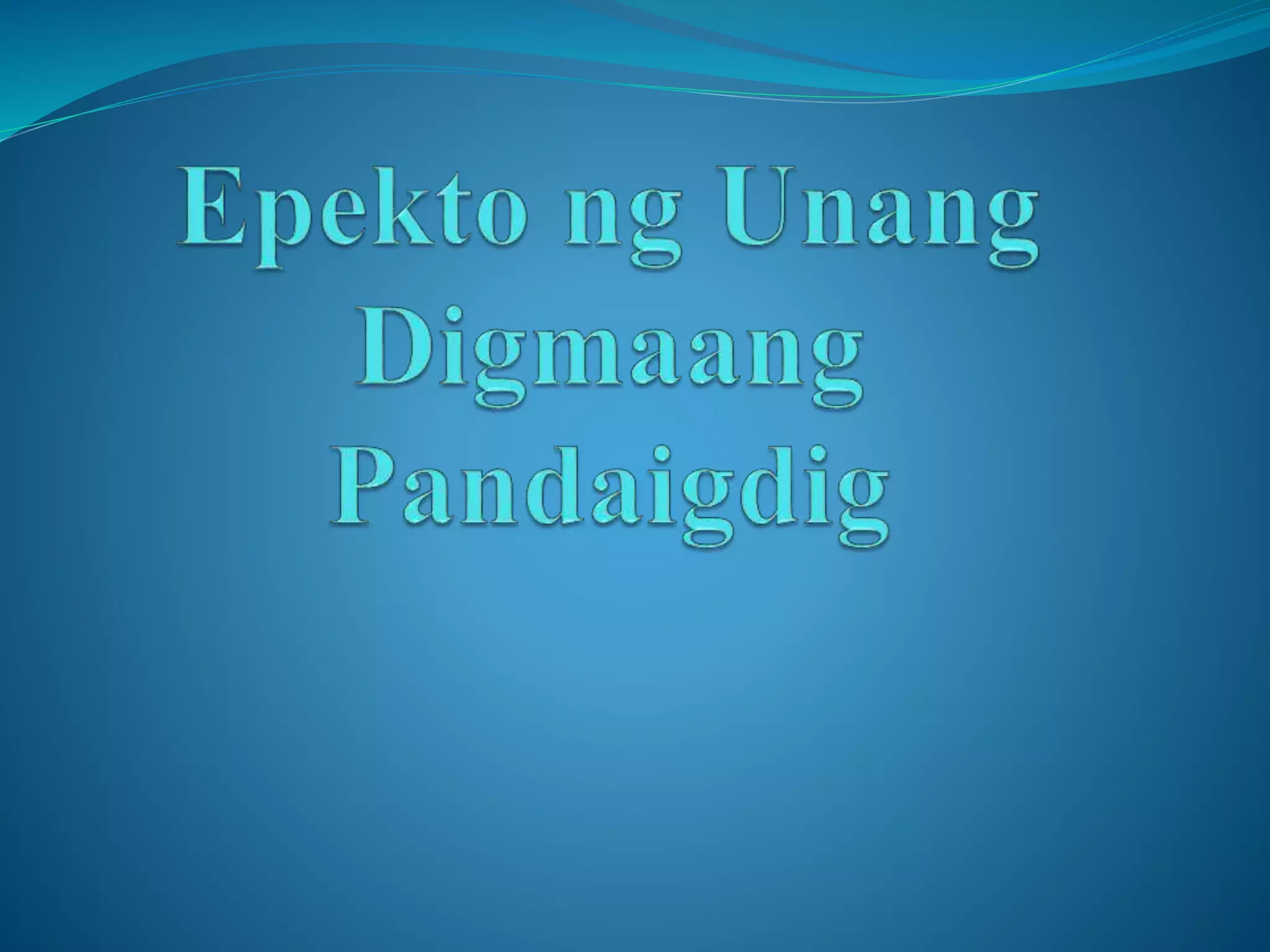 Epekto ng Unang Digmaang Pandaigdig 4th Q | PPTX