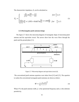 Rectangular patch Antenna | PDF