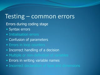 4. The Software Development Process - Testing | PDF