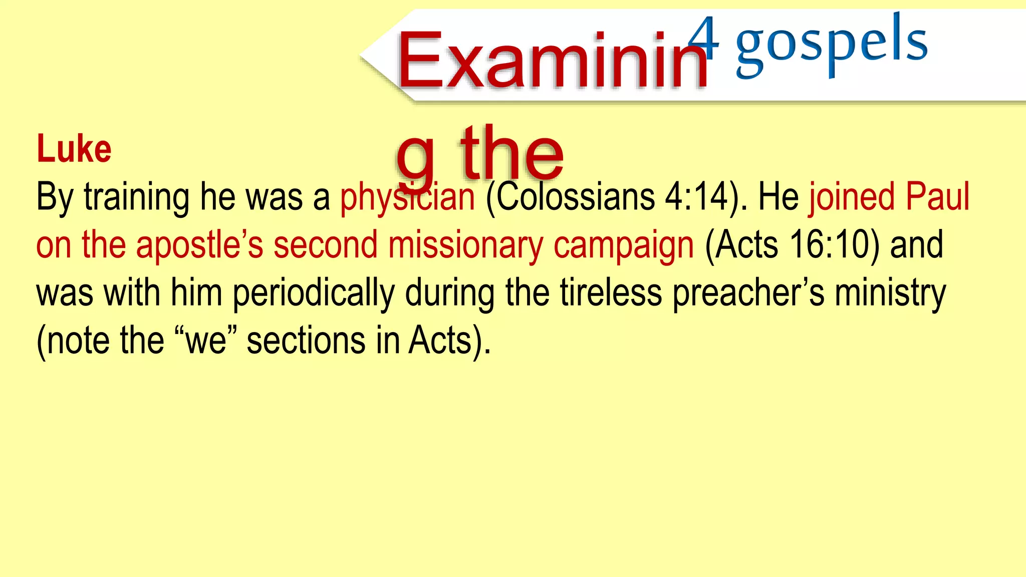 The Synoptic Gospels | PPTX