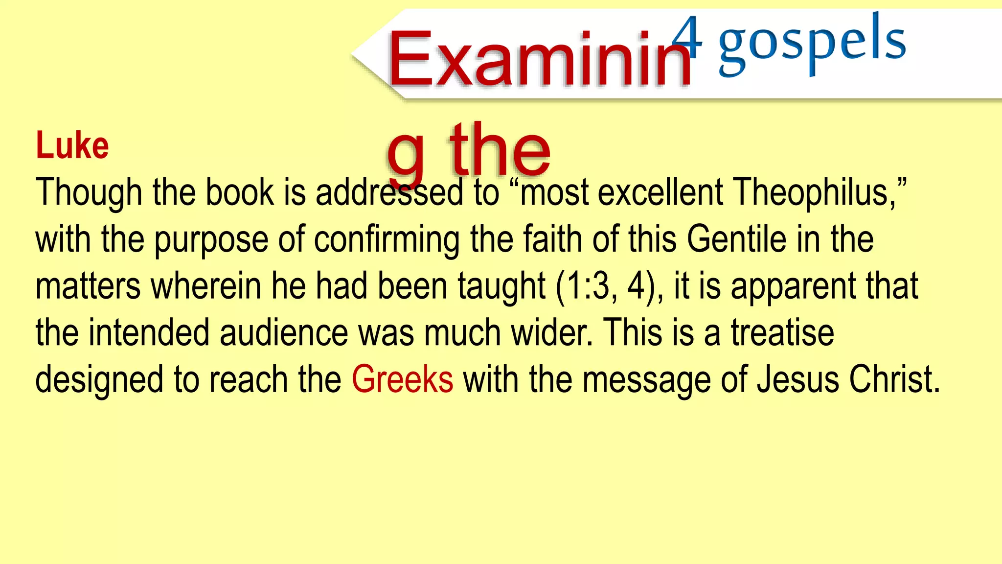 The Synoptic Gospels | PPTX