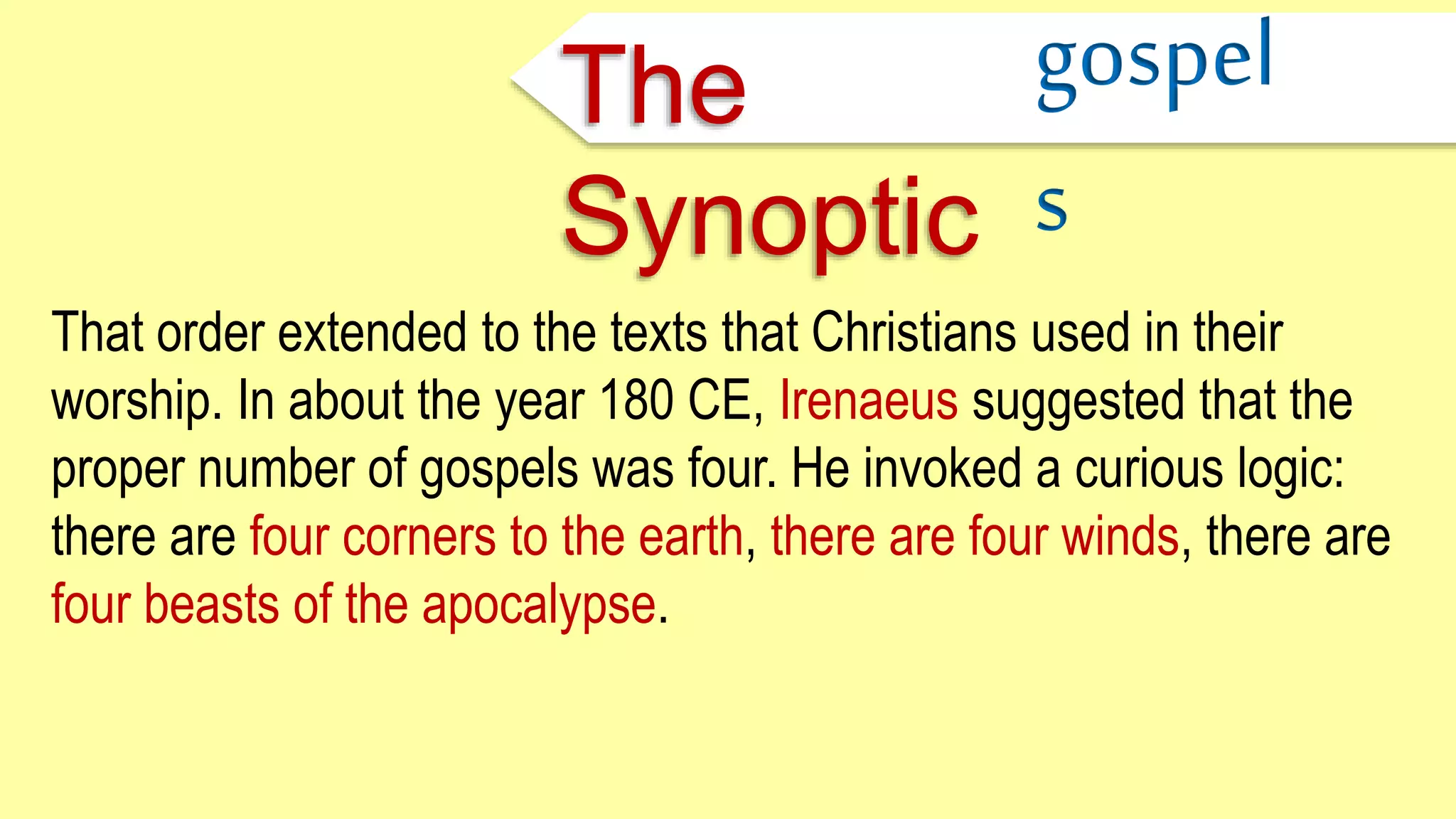 The Synoptic Gospels | PPTX