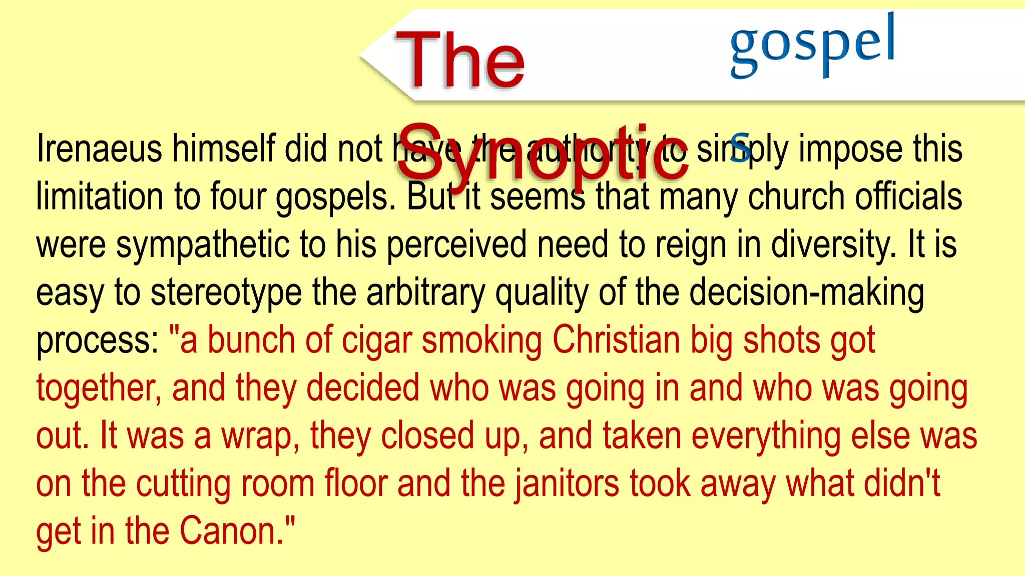 The Synoptic Gospels | PPTX
