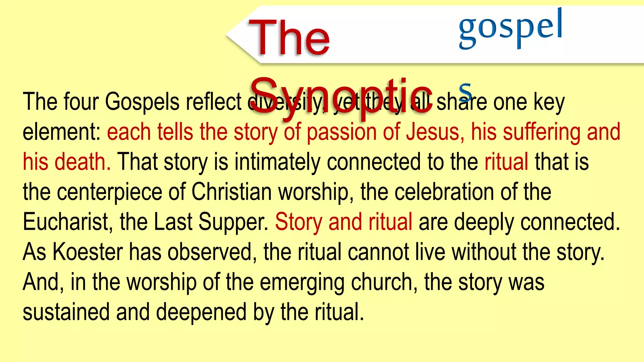 The Synoptic Gospels | PPTX