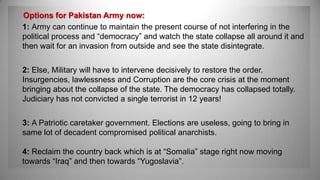 Pakistan – the problems and solutions regarding terrorism and 4thGW | PPTX