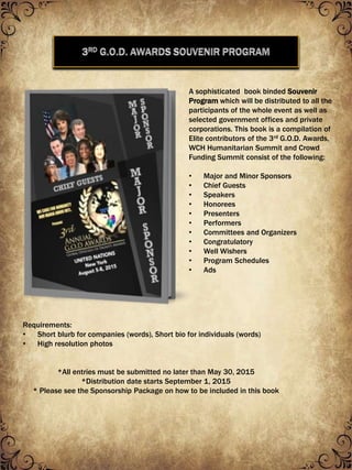 4th Annual G.O.D. Awards Brochure | PDF