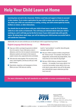 4th grade--Parent's Guide to Student Success | PDF