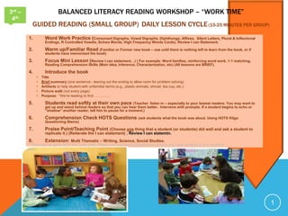 Guided Reading Daily Lesson Cycle (4th Grade) Professional Development ...