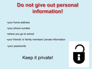 4th Grade Internet Safety Lesson | PPTX