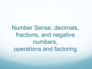 4th grade math - Number Sense | PPTX