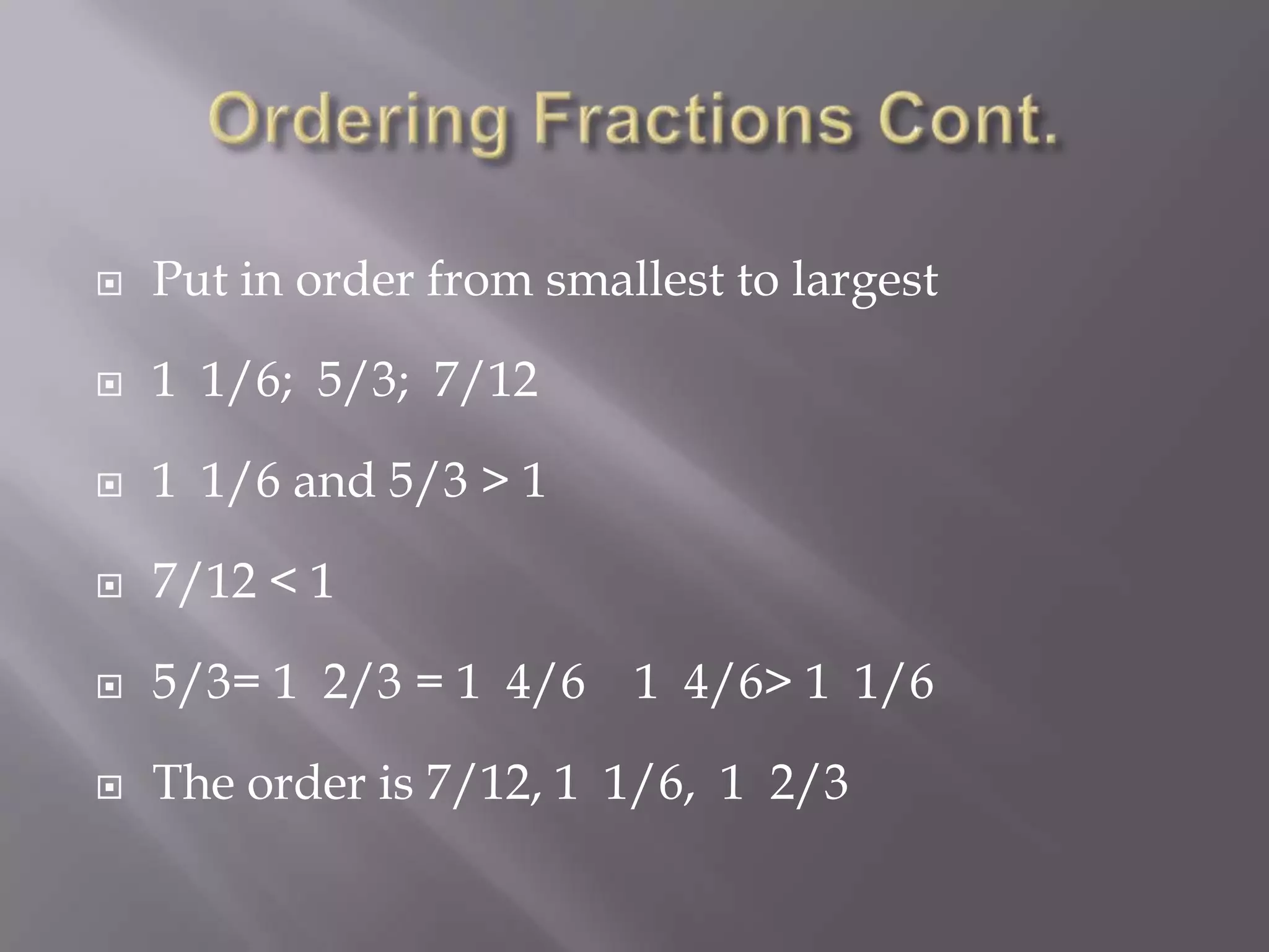 4th grade mathematics: fractions | PPTX