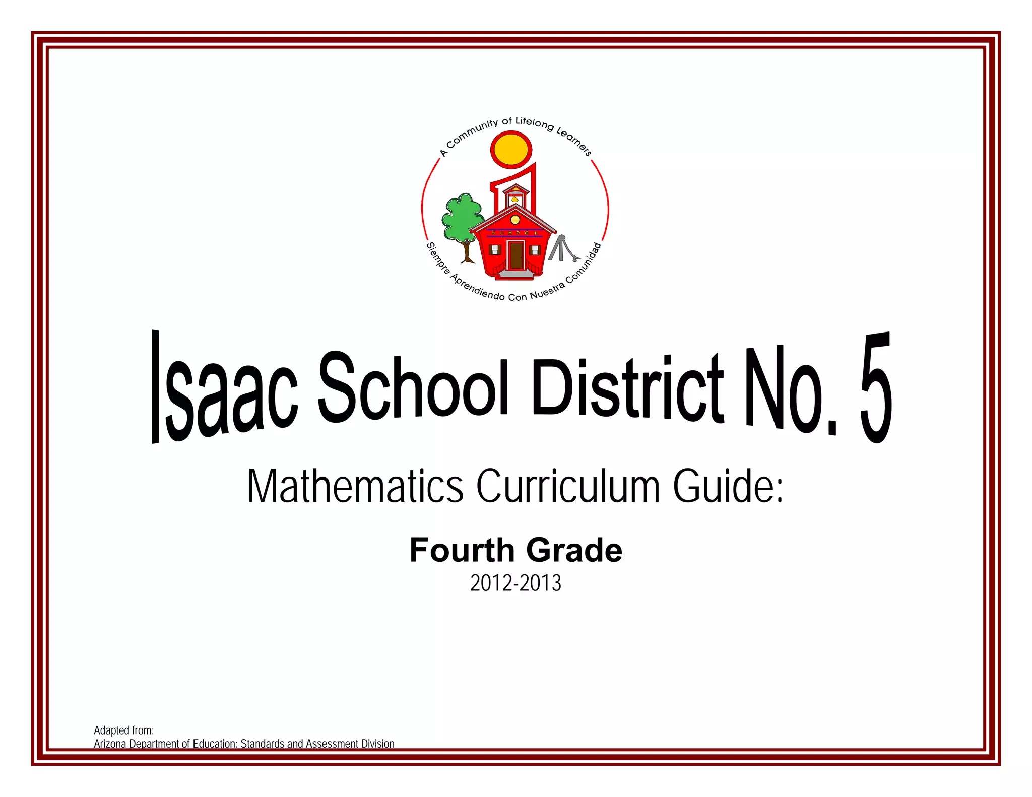 4th Grade Math Curriculum Guide Cover | PDF