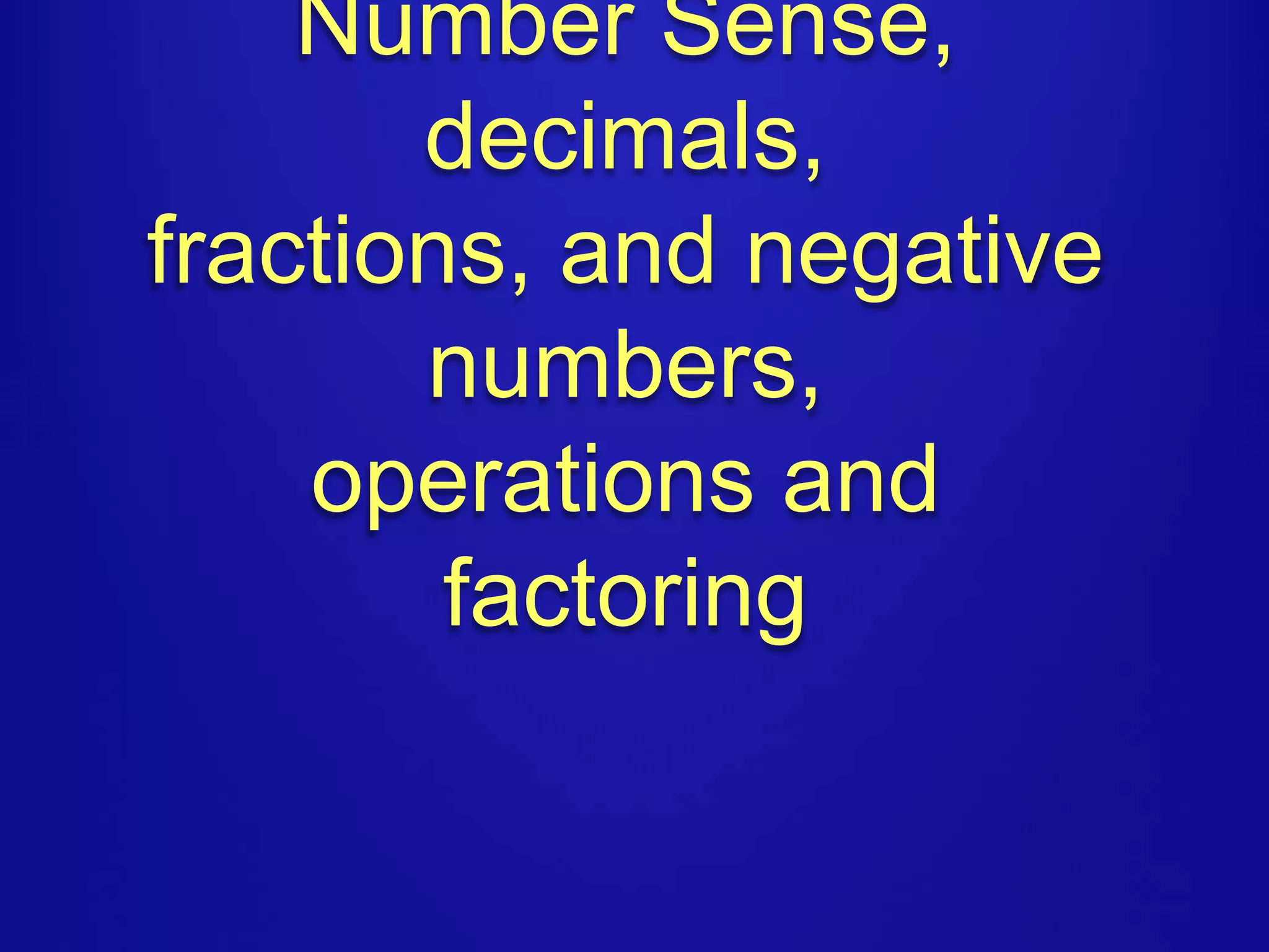 4th grade math number sense and operations | PPTX
