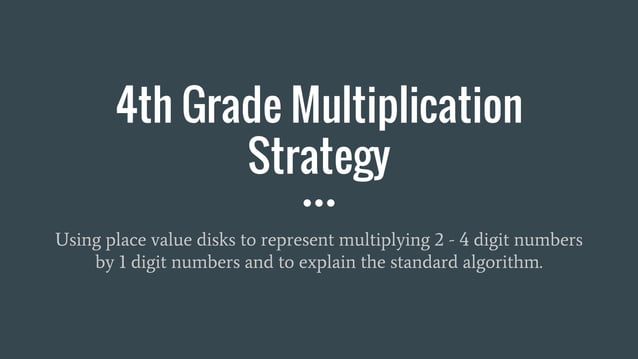 4th grade multiplication strategy | PPTX | Computing | Technology ...