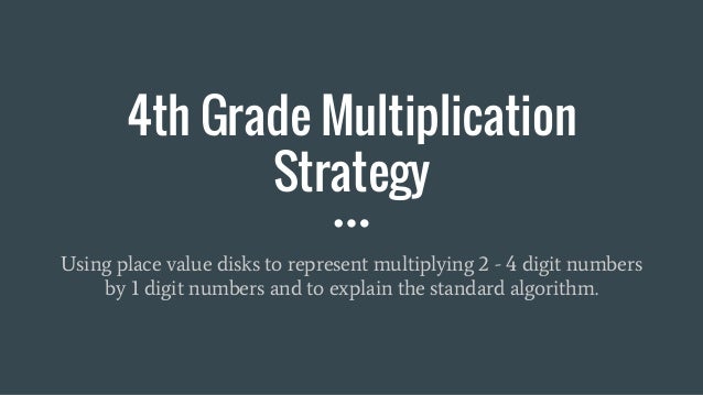 4th grade multiplication strategy