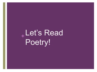 4th grade poetry presentation | PPTX