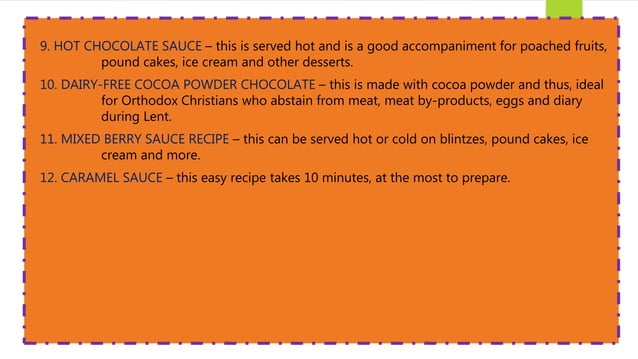 TLE 9 DESSERT | PPTX | Desserts and Baking | Food & Drink