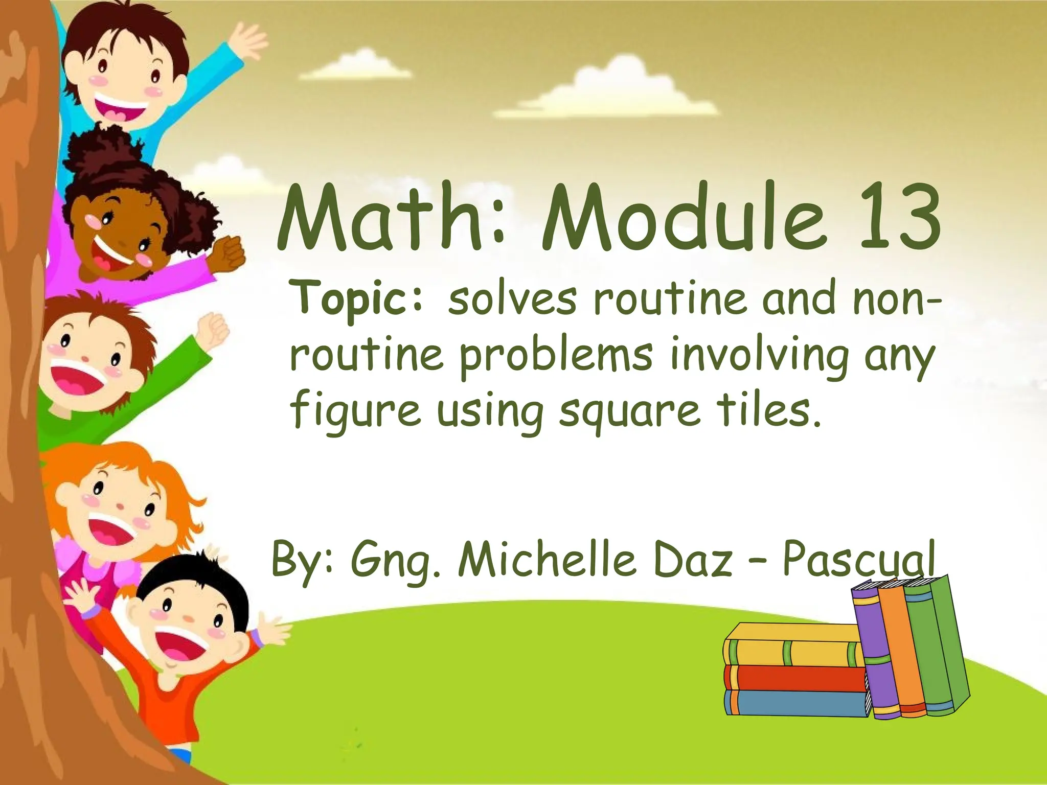 4thgradingmathmodule13solves Routine And Non Routine Problems Involving Any Figure Using
